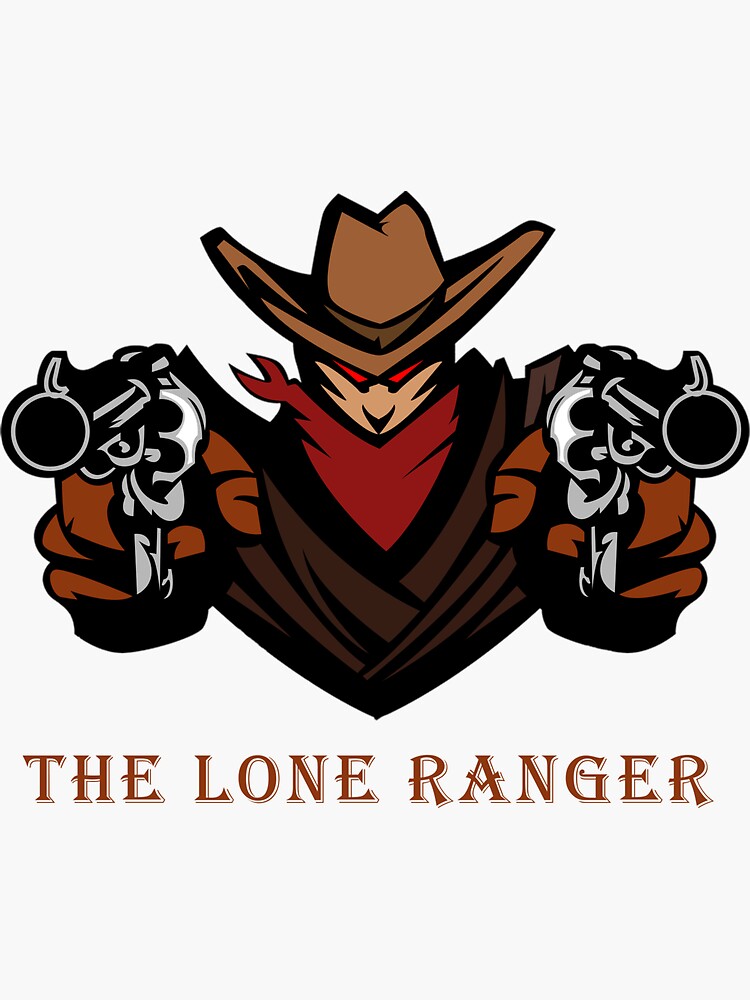 "the lone ranger" Sticker for Sale by Scissor95hands | Redbubble