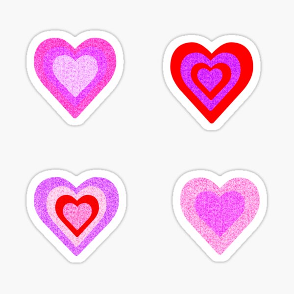 "glitter heart sticker pack" Sticker for Sale by elizastreet | Redbubble