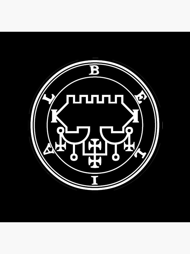 "Belial Sigil White Bael Lesser Key Seal of Belial Occult Goetia" Pin ...
