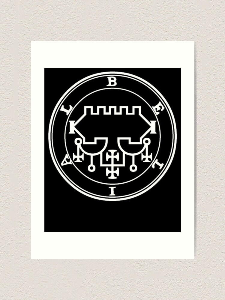 "Belial Sigil White Bael Lesser Key Seal of Belial Occult Goetia" Art ...