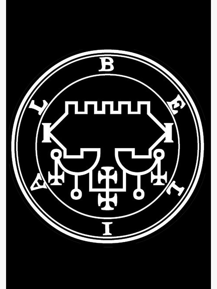 "Belial Sigil White Bael Lesser Key Seal of Belial Occult Goetia ...