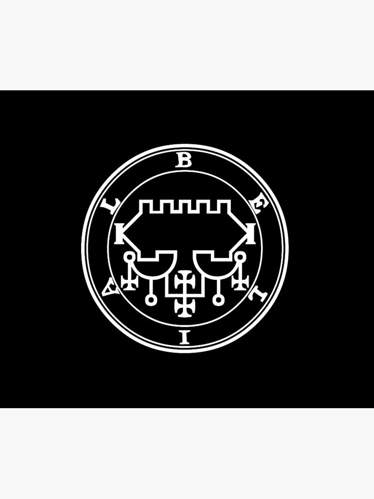 "Belial Sigil White Bael Lesser Key Seal of Belial Occult Goetia" Throw ...
