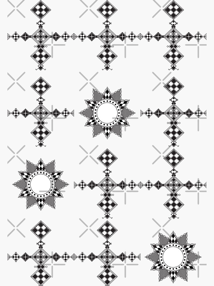 "Patterns - Kabyle pottery" Sticker for Sale by Eldjama | Redbubble