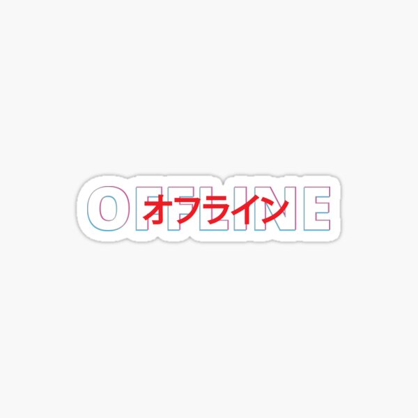 "Vaporwave Aesthetic Japanese Katakana Offline" Sticker for Sale by ...