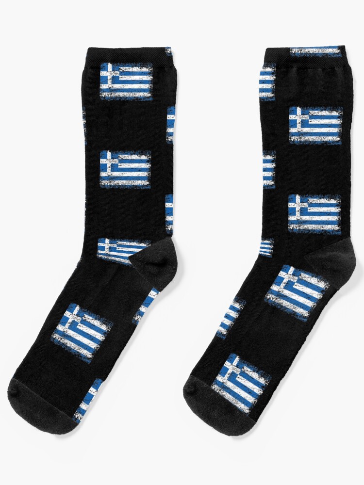 "Greece Greek ensign flag used look" Socks by GeogDesigns | Redbubble
