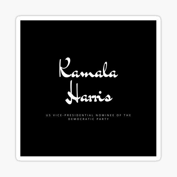 "Kamala Harris - Running Font" Sticker for Sale by GlobalHunt | Redbubble
