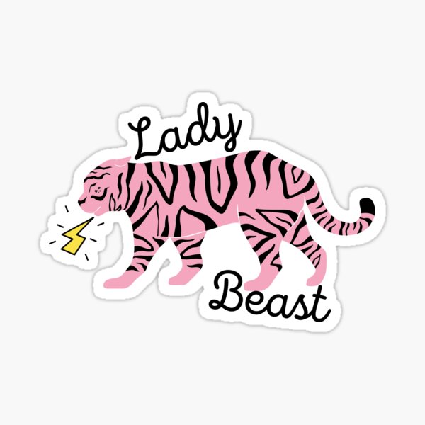 "Lady Beast" Sticker by augody | Redbubble