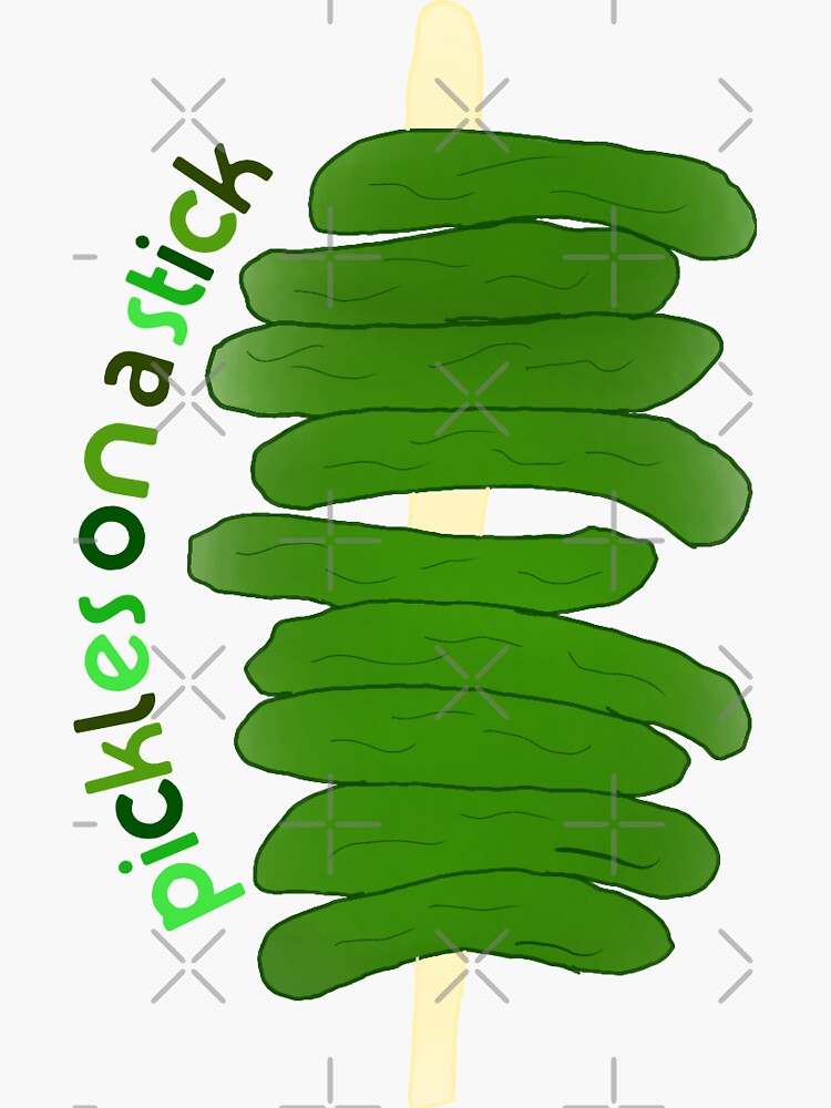 "Pickles on a stick" Sticker for Sale by personpotato | Redbubble