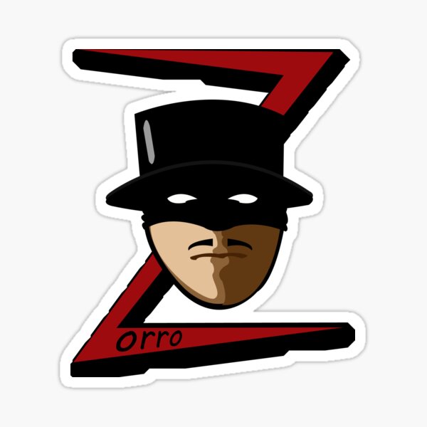 "Zorro fan art" Sticker for Sale by ThaCrackerShop | Redbubble