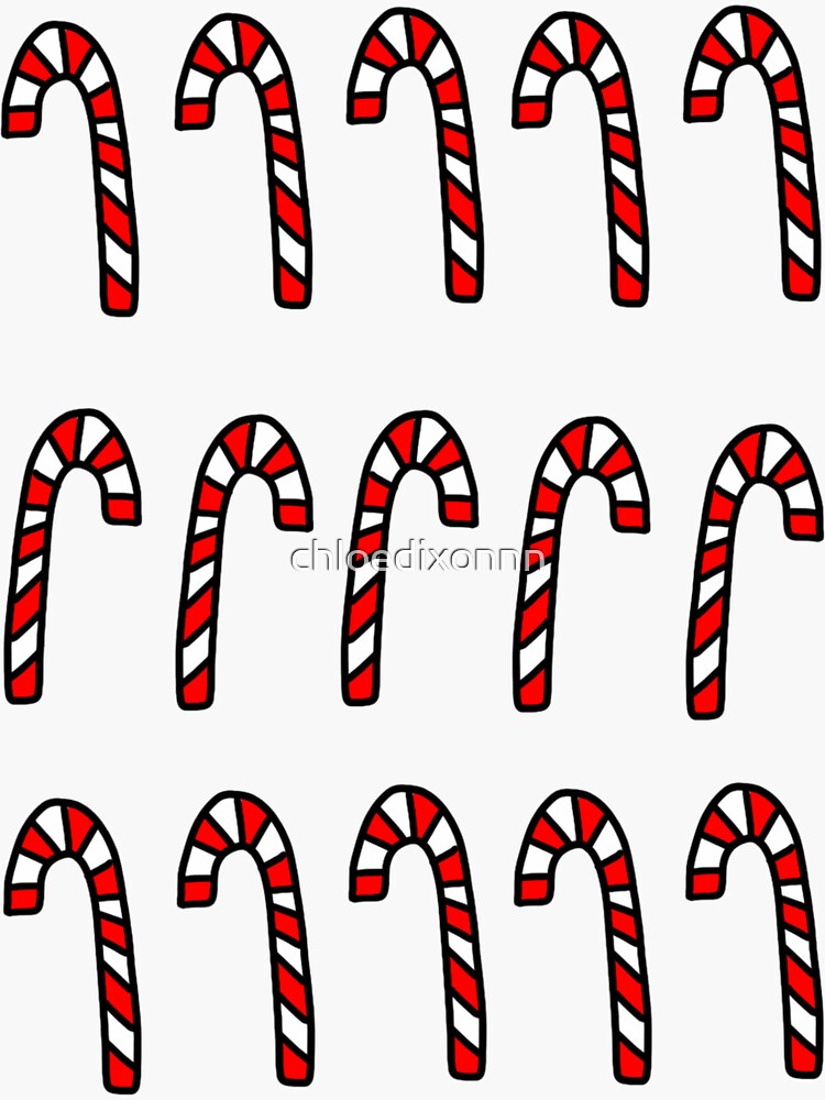 "Christmas Candy Cane Sticker Pack " Sticker for Sale by chloedixonnn ...