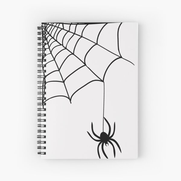 "Spider crawling down a spider's web" Spiral Notebook for Sale by ...