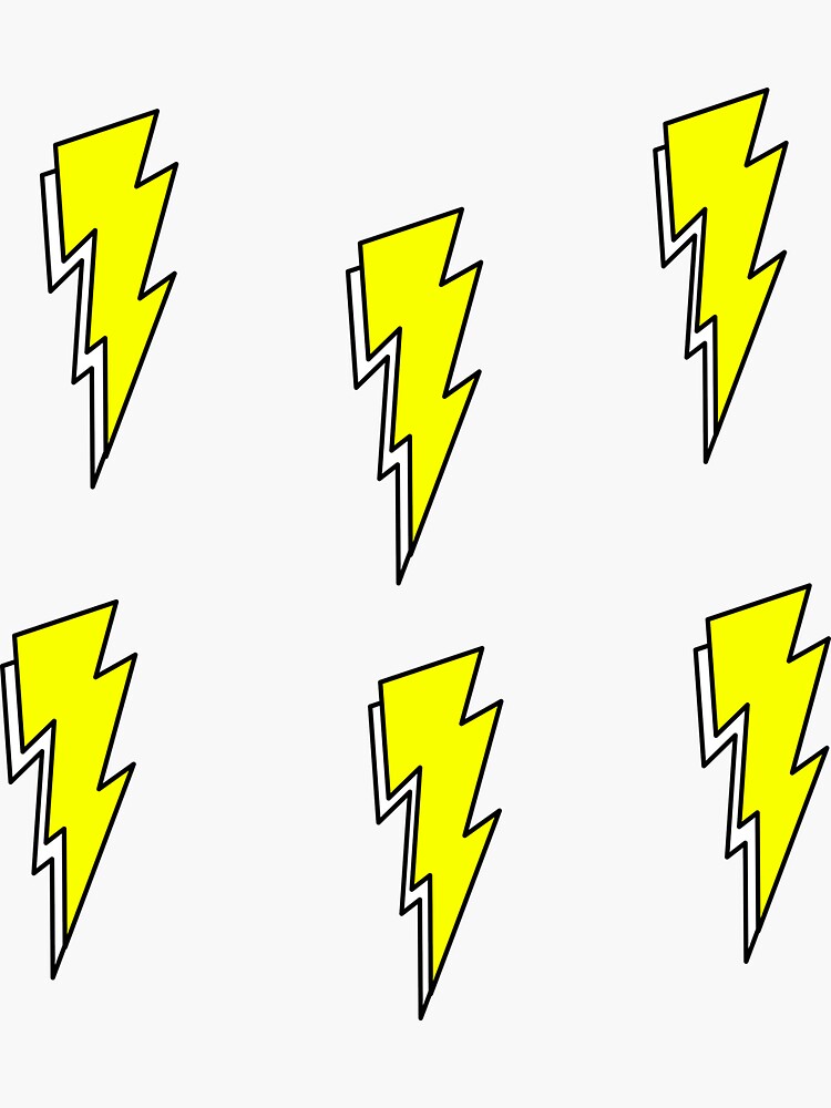 "White-yellow lightning" Sticker for Sale by Sergejj | Redbubble