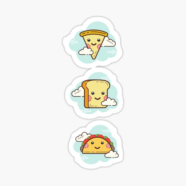 "Cute sticker pack: Food" Sticker for Sale by littlehapa | Redbubble