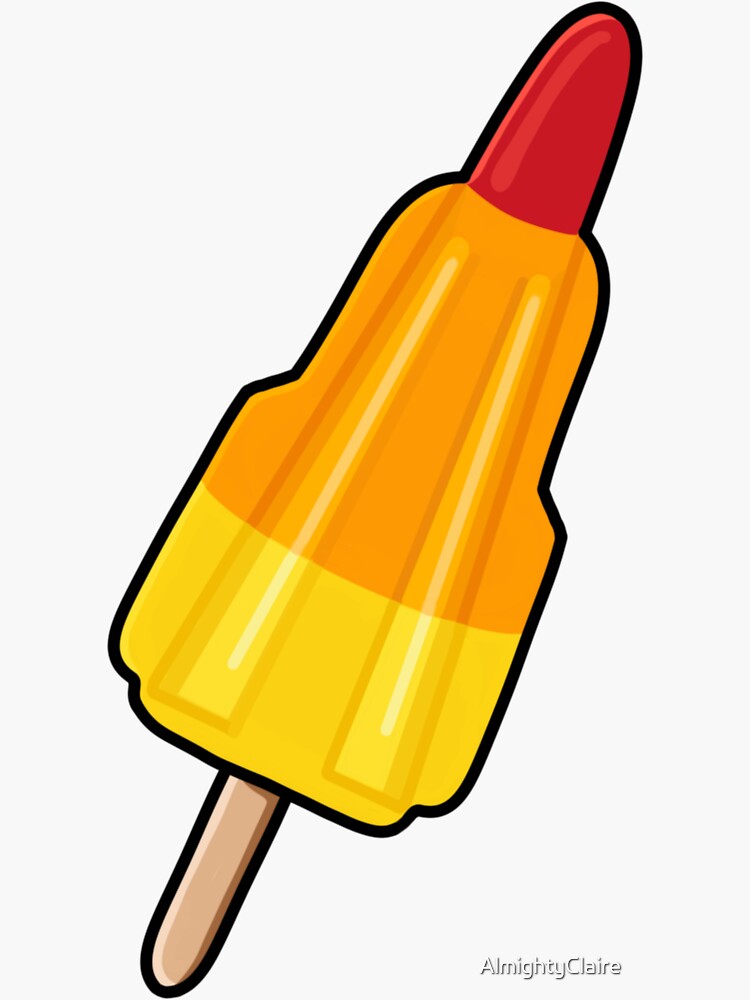 "Rocket Shaped Ice Lolly " Sticker for Sale by AlmightyClaire | Redbubble