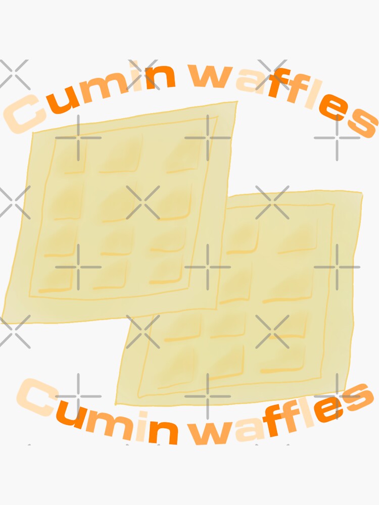 "cumin waffles" Sticker by personpotato | Redbubble