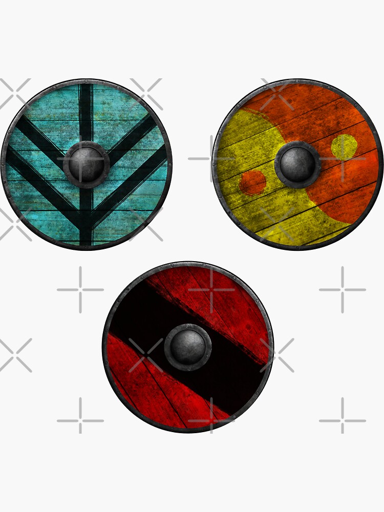 "Viking Shields HD Textured Sticker Pack 01" Sticker by Syren615 ...