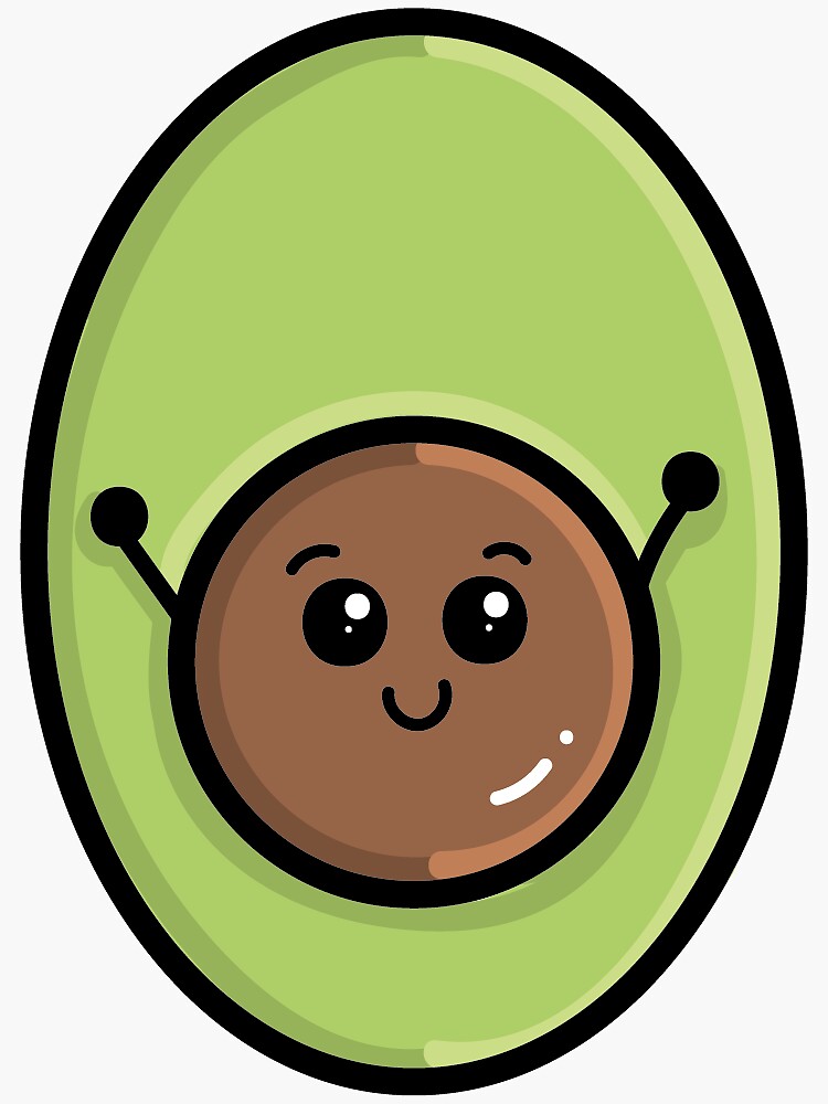 "Hugging Avocado" Sticker by sophiadooodles | Redbubble