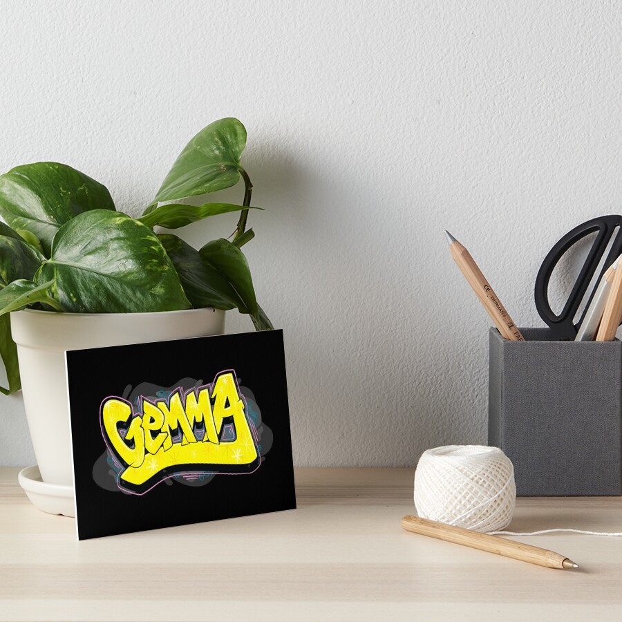 "Gemma Graffiti Name" Art Board Print by NameGraffiti | Redbubble