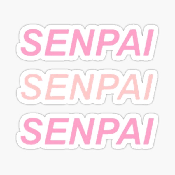 "pastel pink senpai" Sticker for Sale by simptrash | Redbubble