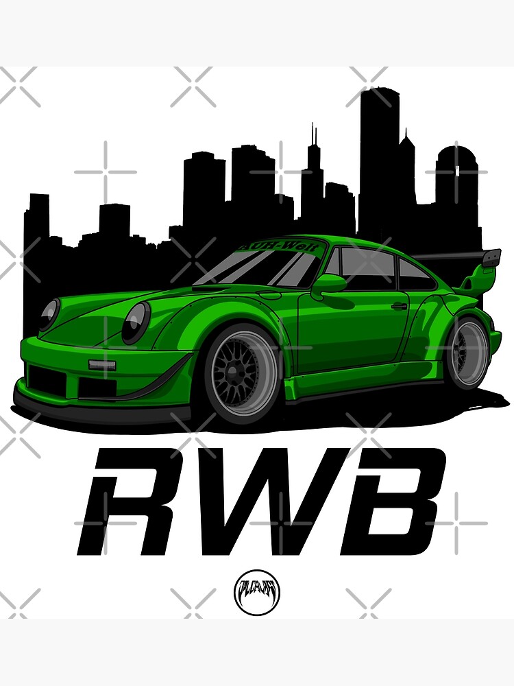"RWB 911 Green " Poster by Jalcalart | Redbubble