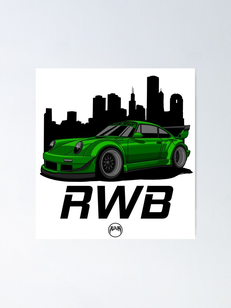 "RWB 911 Green " Poster by Jalcalart | Redbubble