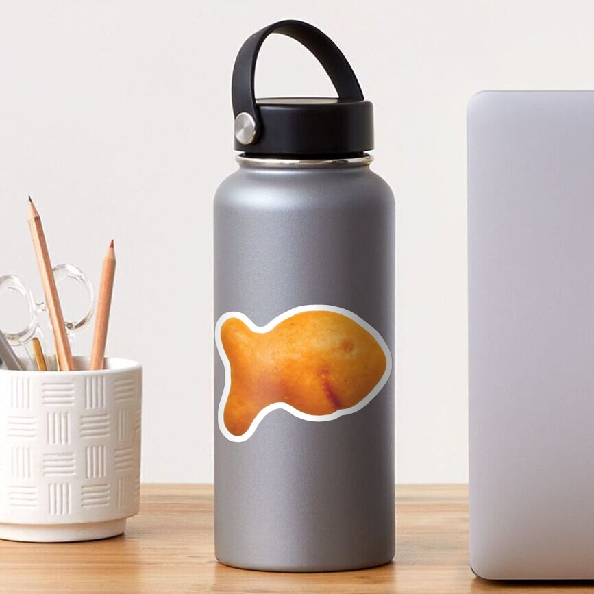 "Goldfish Cracker" Sticker for Sale by emmmcc | Redbubble
