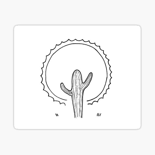 "Simple Cactus 2" Sticker for Sale by Lujain-K | Redbubble