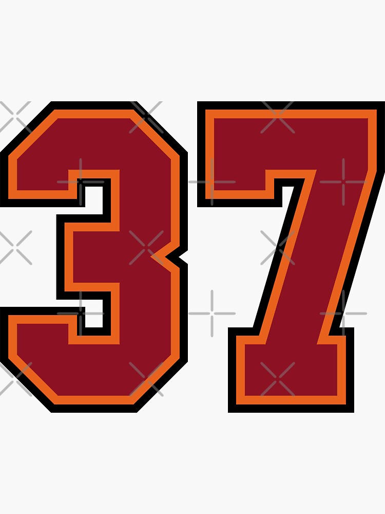 "Number 37 Sports Tampa Thirty-Seven Jersey" Sticker for Sale by ...