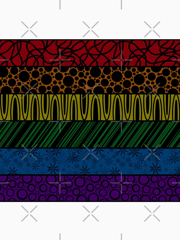 "Muted Pride Flag doodle" T-shirt for Sale by marieby | Redbubble ...