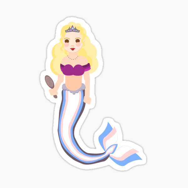 "Trans pride mermaid 1" Sticker by scrapdragon | Redbubble