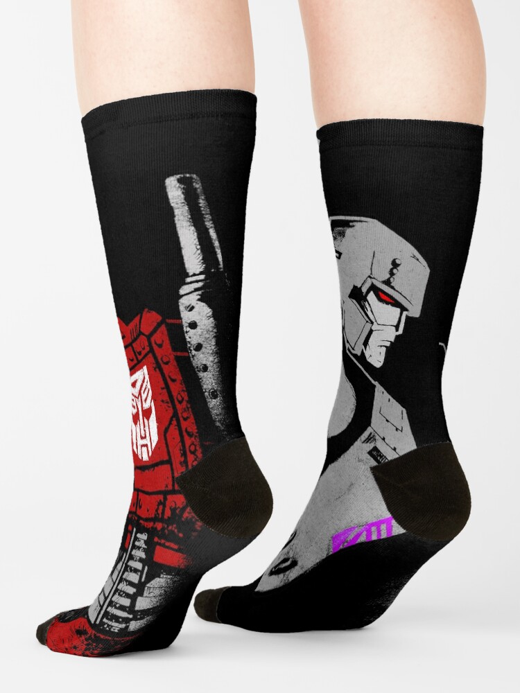"optimus prime megatron transformers full color" Socks for Sale by ...