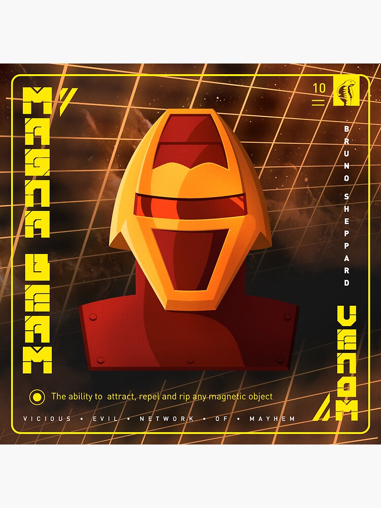 "M.A.S.K. - Magna Beam / Bruno Sheppard mask" Sticker by Stoneiswuwu ...