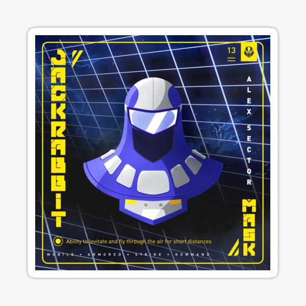"M.A.S.K. - Jackrabbit / Alex Sector mask" Sticker by Stoneiswuwu ...