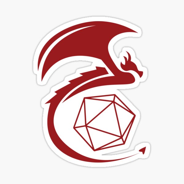 "Dice Dragon" Sticker for Sale by nicegnome | Redbubble