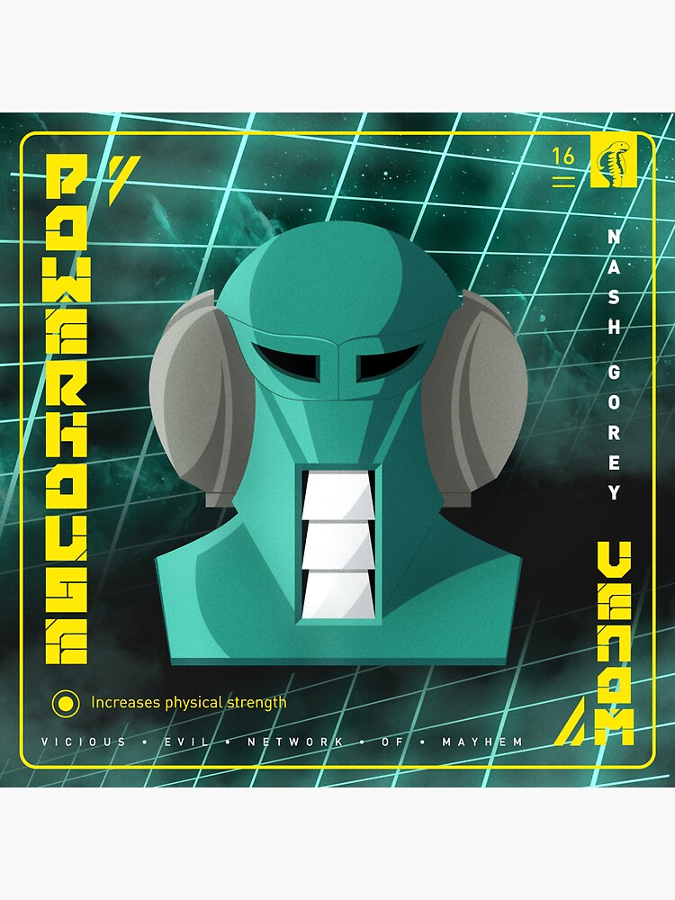 "M.A.S.K. - Powerhouse / Nash Gorey mask" Sticker for Sale by ...