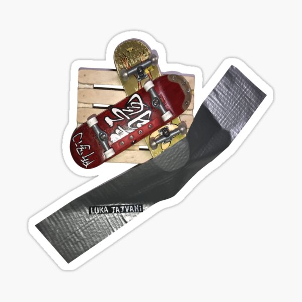 "fingerboarding" Sticker for Sale by Lukajajvani | Redbubble