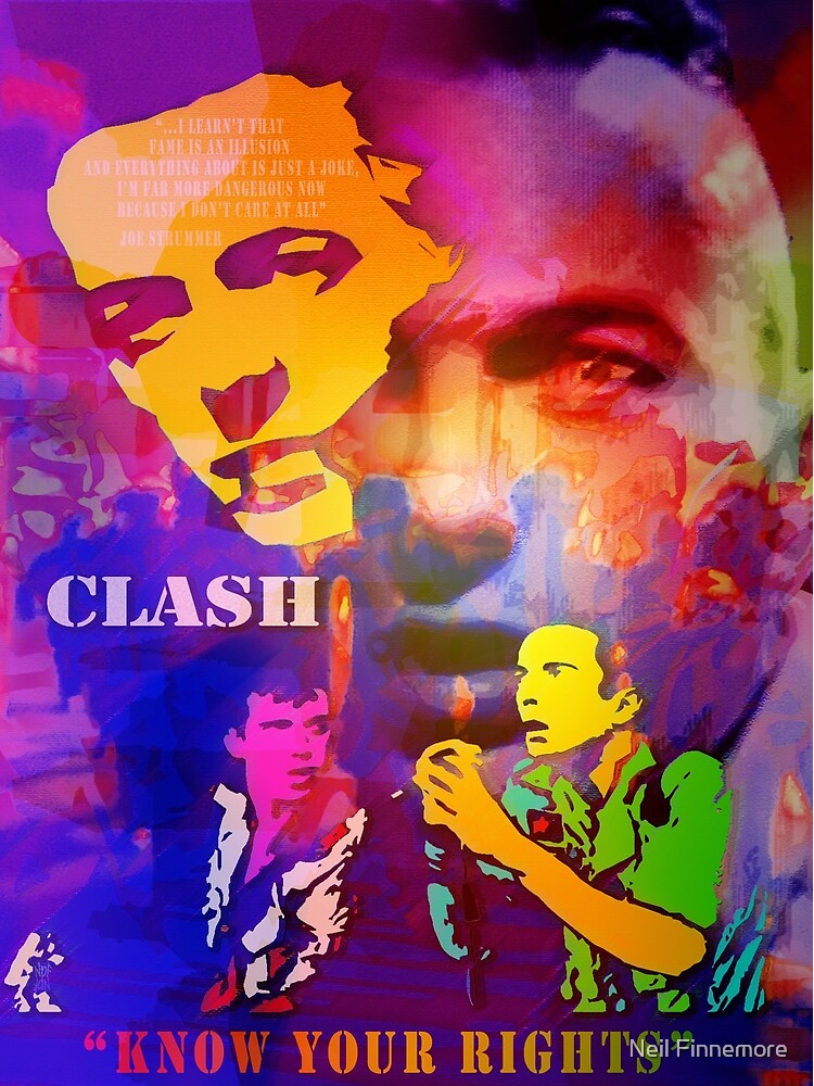 "CLASH KNOW YOUR RIGHTS" Poster by FieryFinn77 | Redbubble