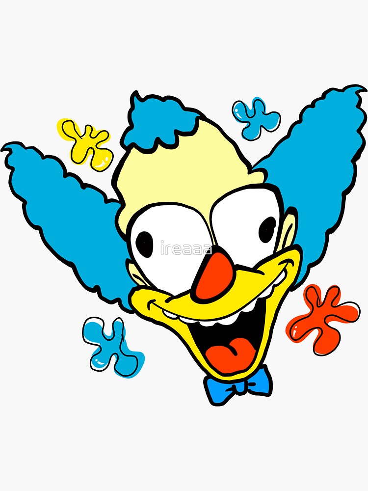 "krusty" Sticker for Sale by ireaaa | Redbubble
