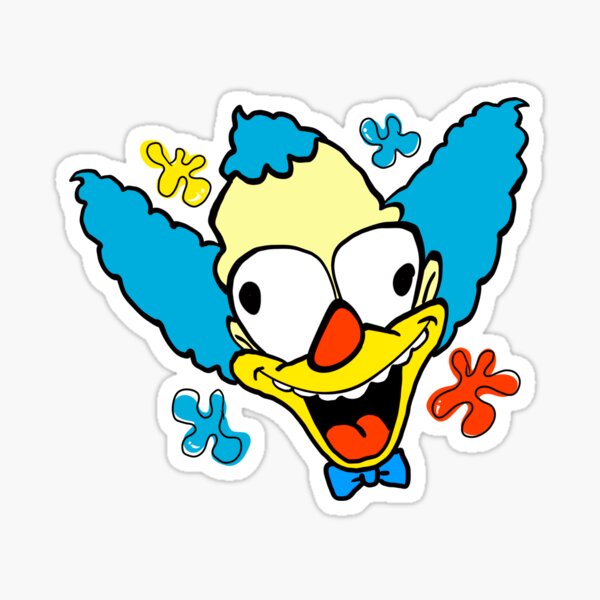 "krusty" Sticker for Sale by ireaaa | Redbubble
