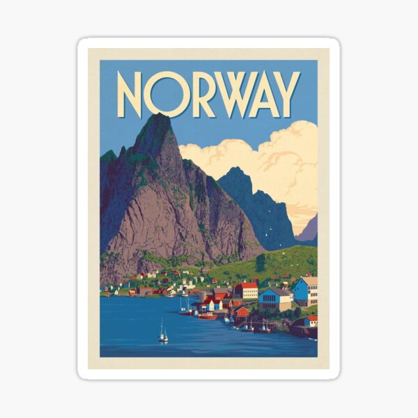 "Mountains in Norway" Sticker by laurenn2102 | Redbubble
