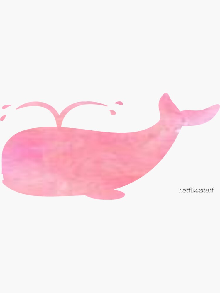 "Vsco Pink Watercolor Whale" Sticker by netflixxstuff | Redbubble