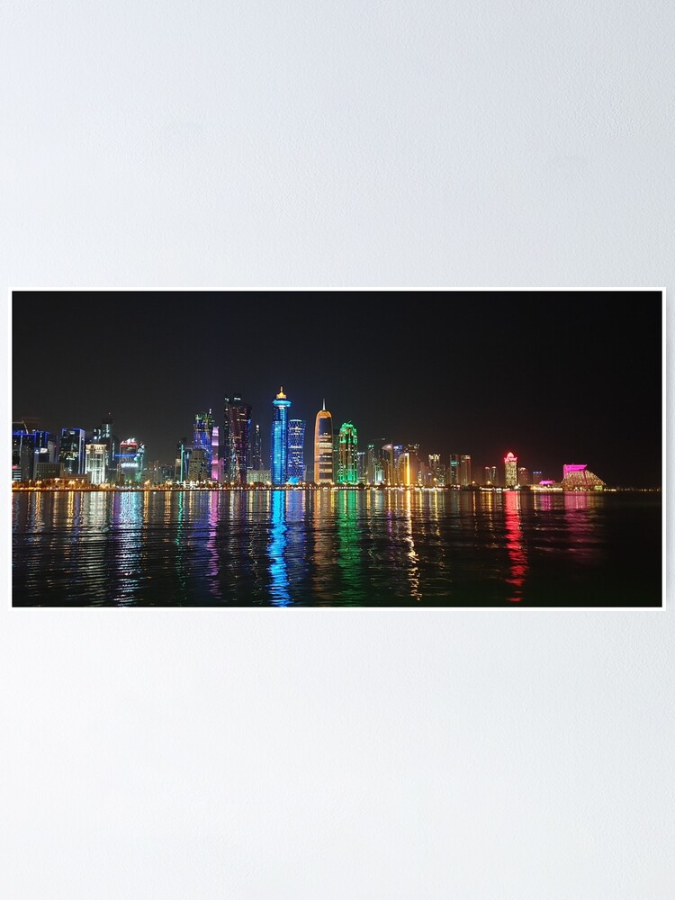 "Doha Skyline" Poster by Xray1995 | Redbubble