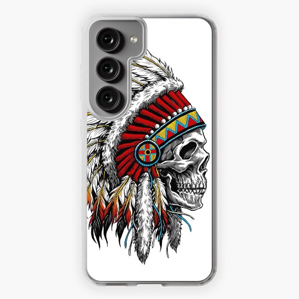 "Colorful Native American Chief Skull" Samsung Galaxy Phone Case for ...