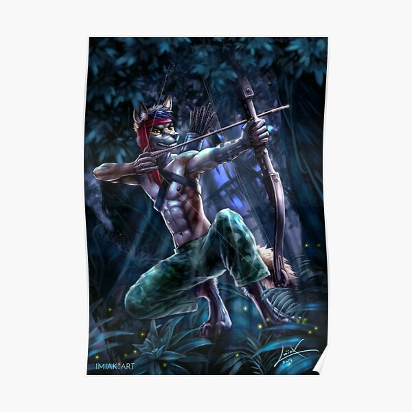 "Moonlight Hunt" Poster by Imiak | Redbubble