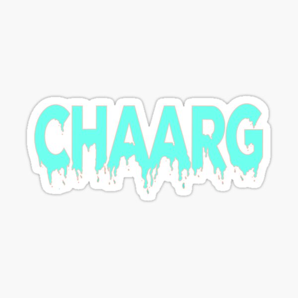 "CHAARG Teal Drip Design" Sticker for Sale by abay14 | Redbubble