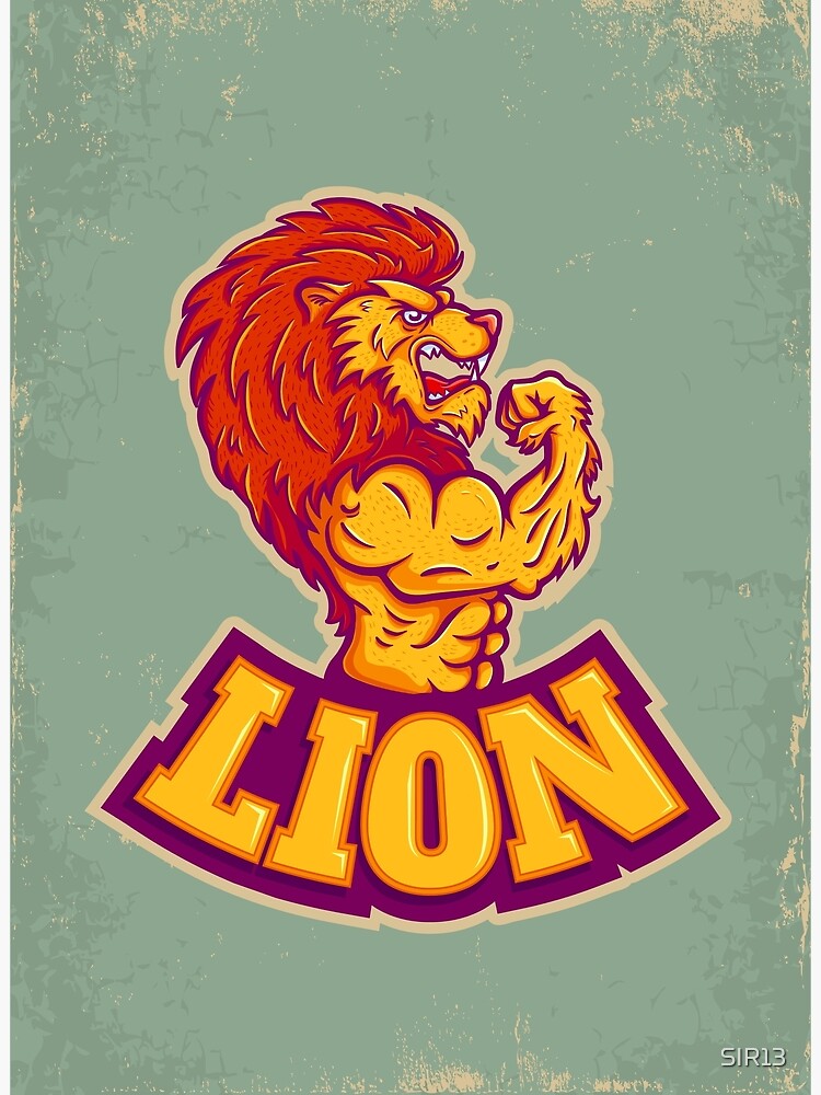 "Lion bodybuilder" Poster by SIR13 | Redbubble