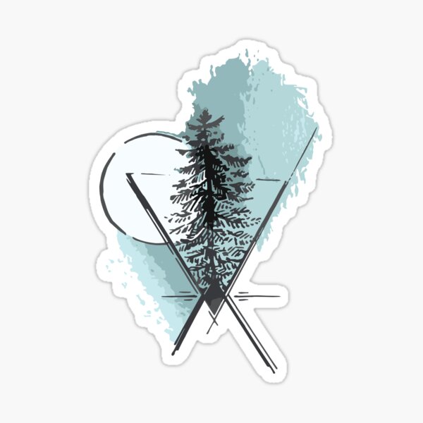 "Blue Pine" Sticker for Sale by SpoonwoodVisual | Redbubble