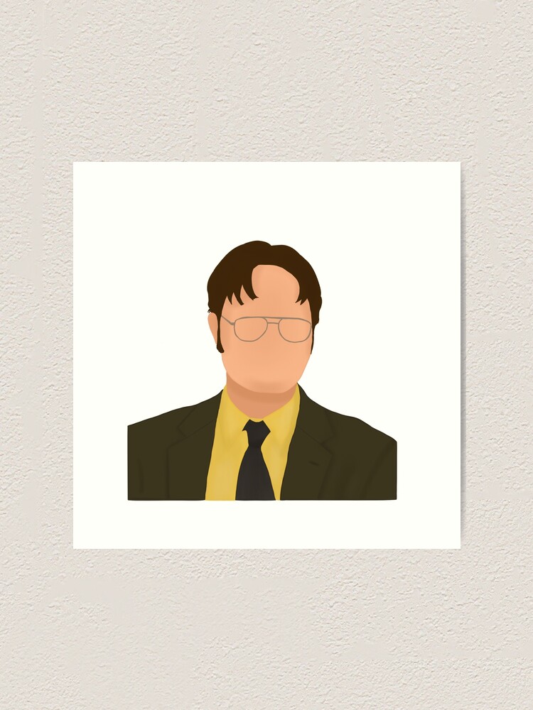 "Dwight Schrute Cartoon" Art Print for Sale by GBdigitals | Redbubble