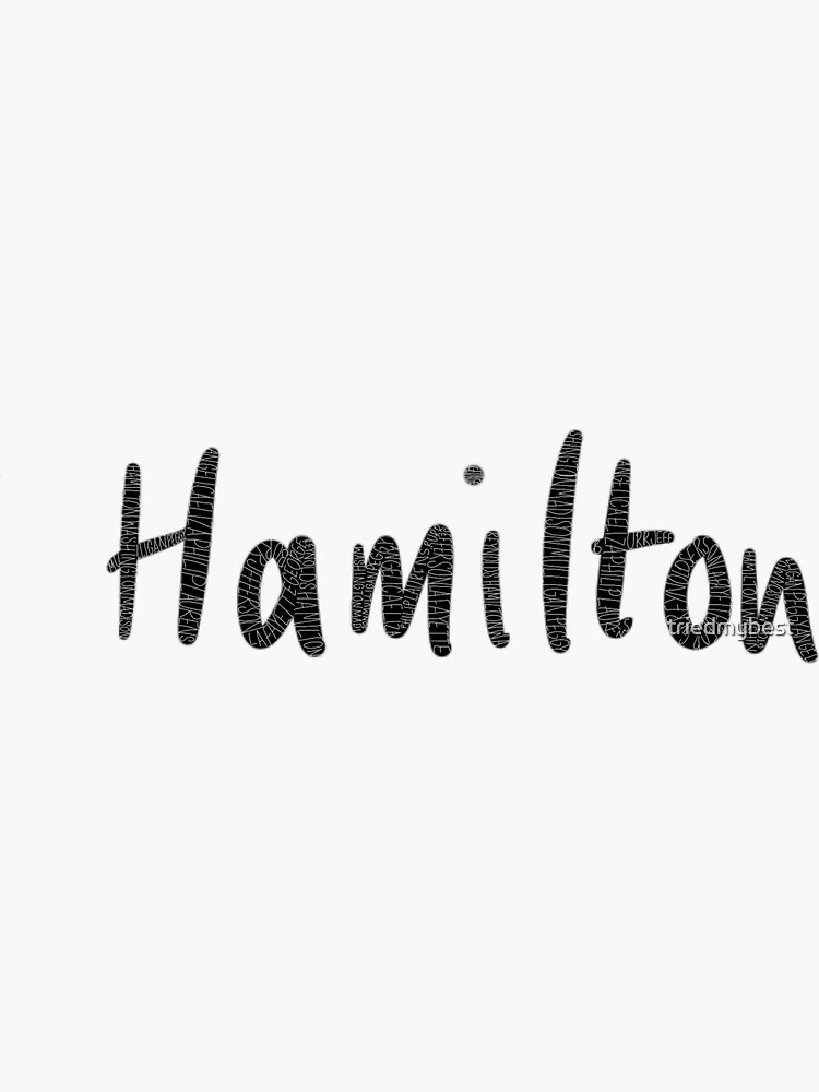 "Hamilton Musical Word Art" Sticker for Sale by triedmybest | Redbubble