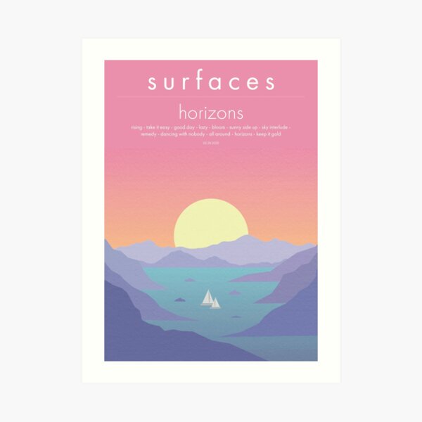 "Surfaces Horizons Album Cover" Art Print for Sale by TamDigitalPrint ...